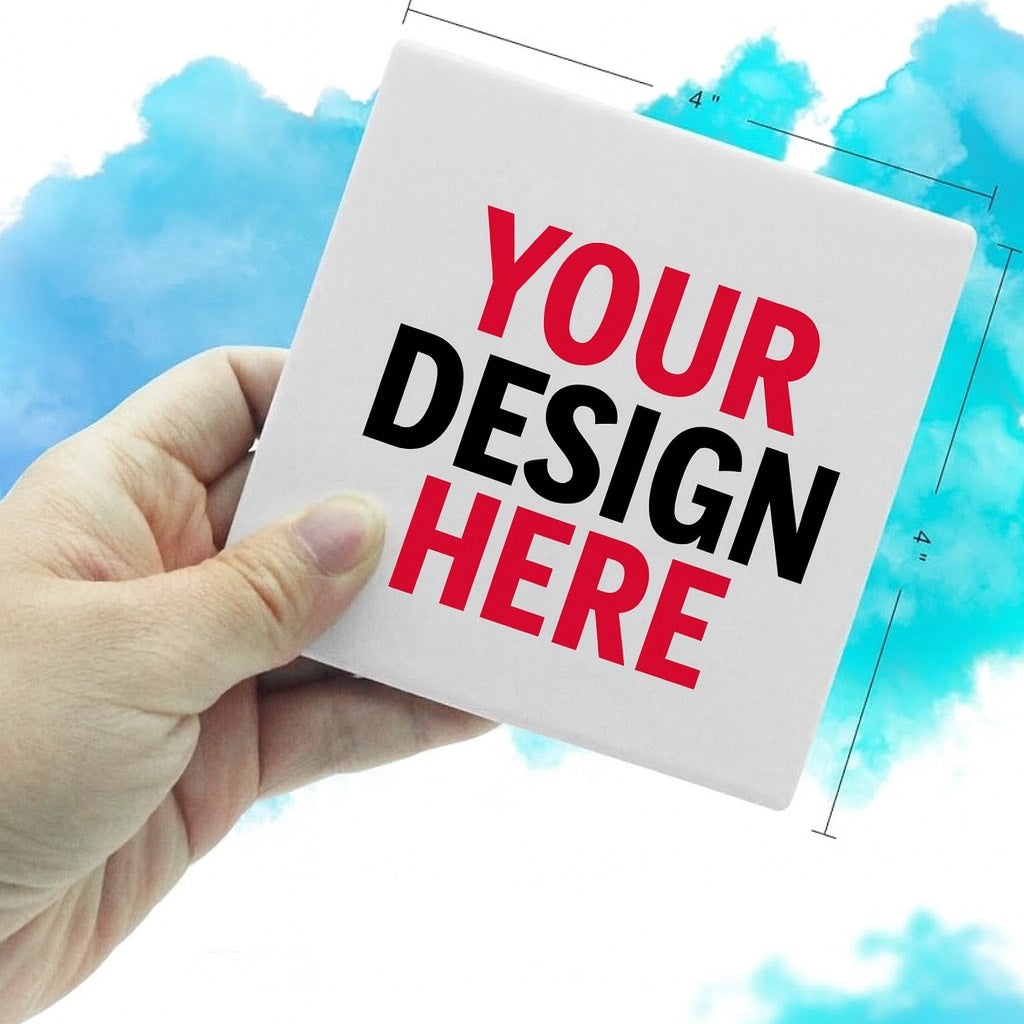 Custom 4X4 Ceramic Coaster Square – Custom Impression